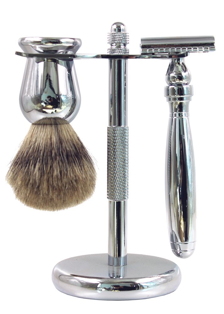3 Piece Chrome Shaving Set – ctshaveshop